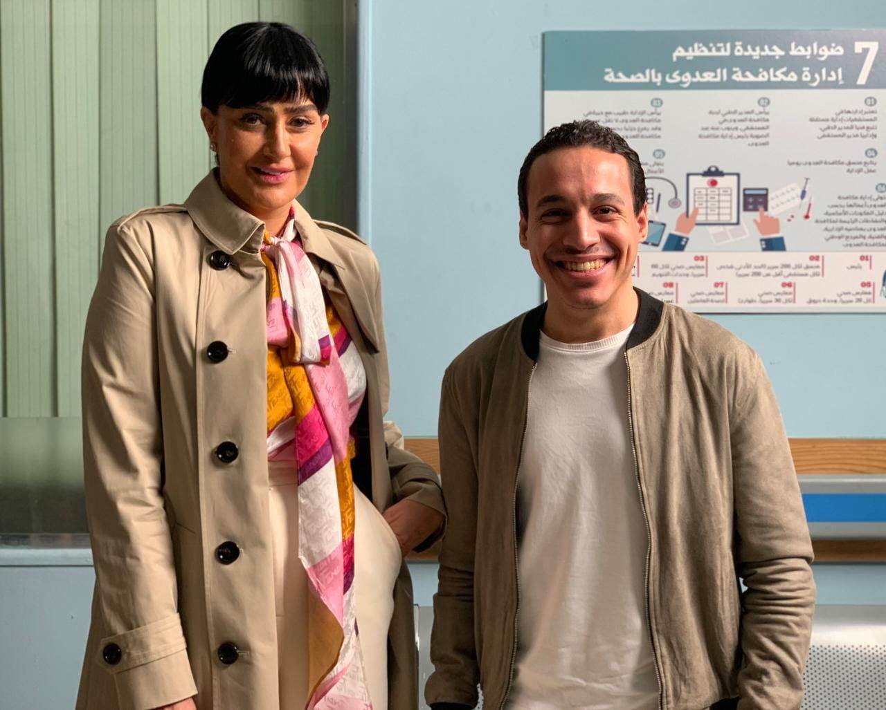 Mina Boulos, a police officer, in front of Najwa Fouad in the series ...